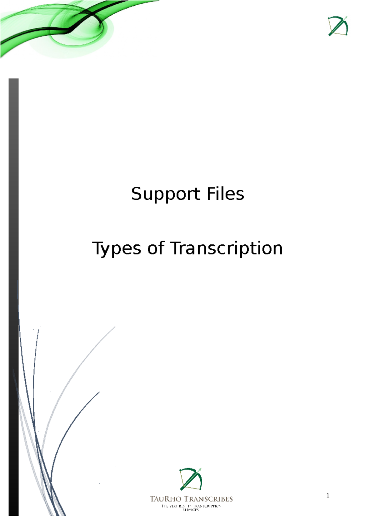 2a Types of Transcript 1 - Support Files Types of Transcription Table ...
