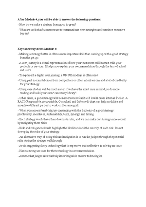 Module 2 Key Summary and Glossary - After Module 2, you will be able to ...