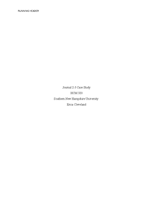 HCM-320 Journal 1 - Lovell 1 Devonna Lovell Krista Bradley HCM- 02 July ...