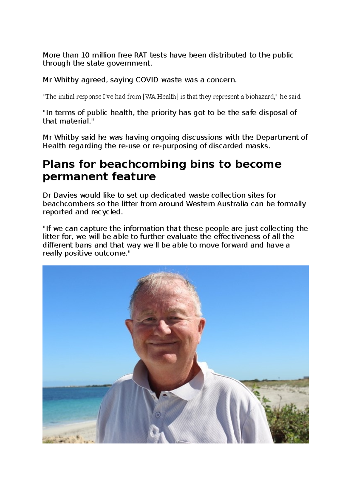 More than 10 million free RAT tests have been distributed to the public ...