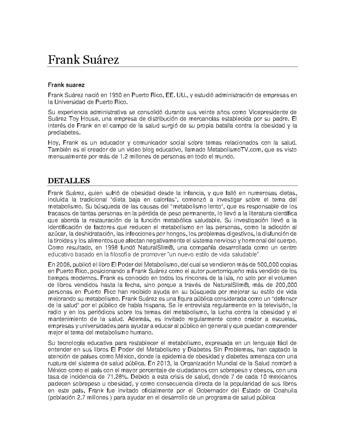 Biograf de Frank Su爎ez - Frank Suárez Frank suarez Frank Suárez nació ...