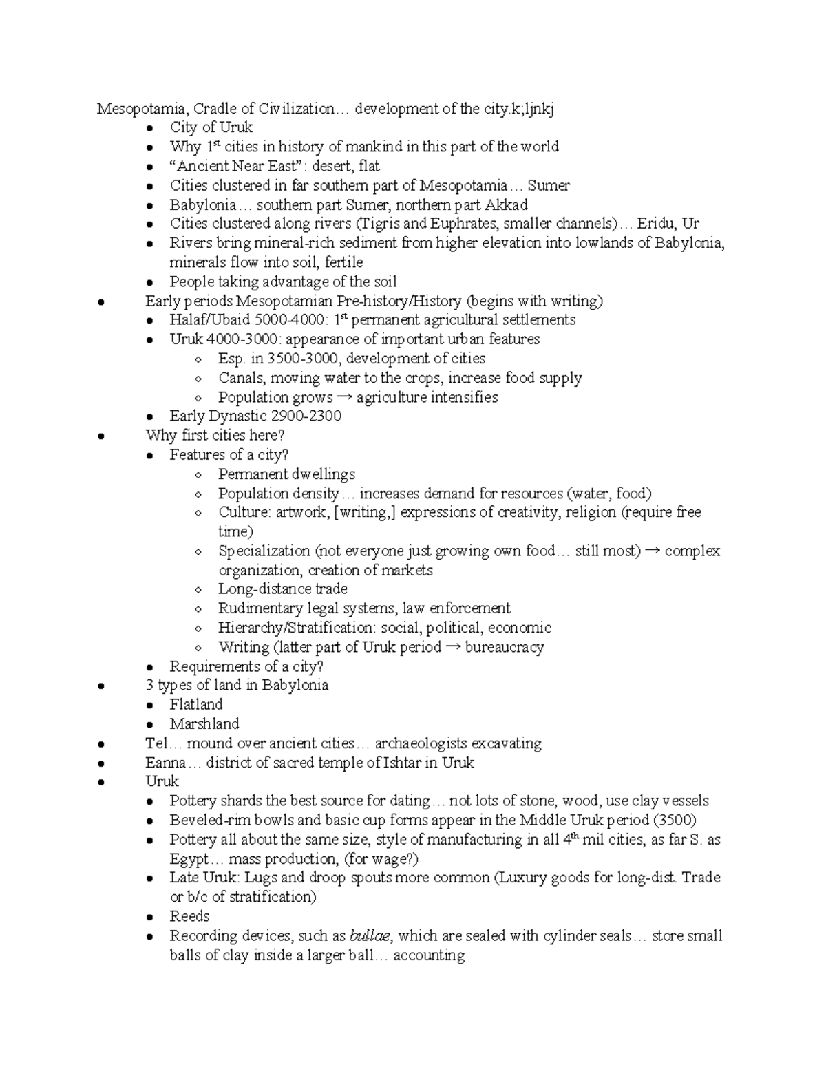 History Mesopotamia - Lecture notes - NELC 590 - - Studocu