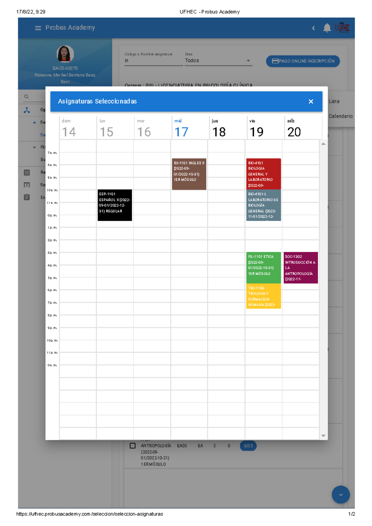 Ufhec - Probus Academy - 17/8/22, 9:29 UFHEC - Probus Academy - Studocu