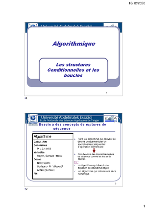 CC 17-18 - examen d'algorithme 3:les boucles , structures ...
