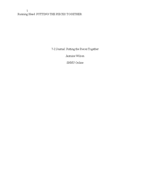 HCM 440 4-1 Journal - Running head: JOURNAL 1 4-1 Journal: Types of ...