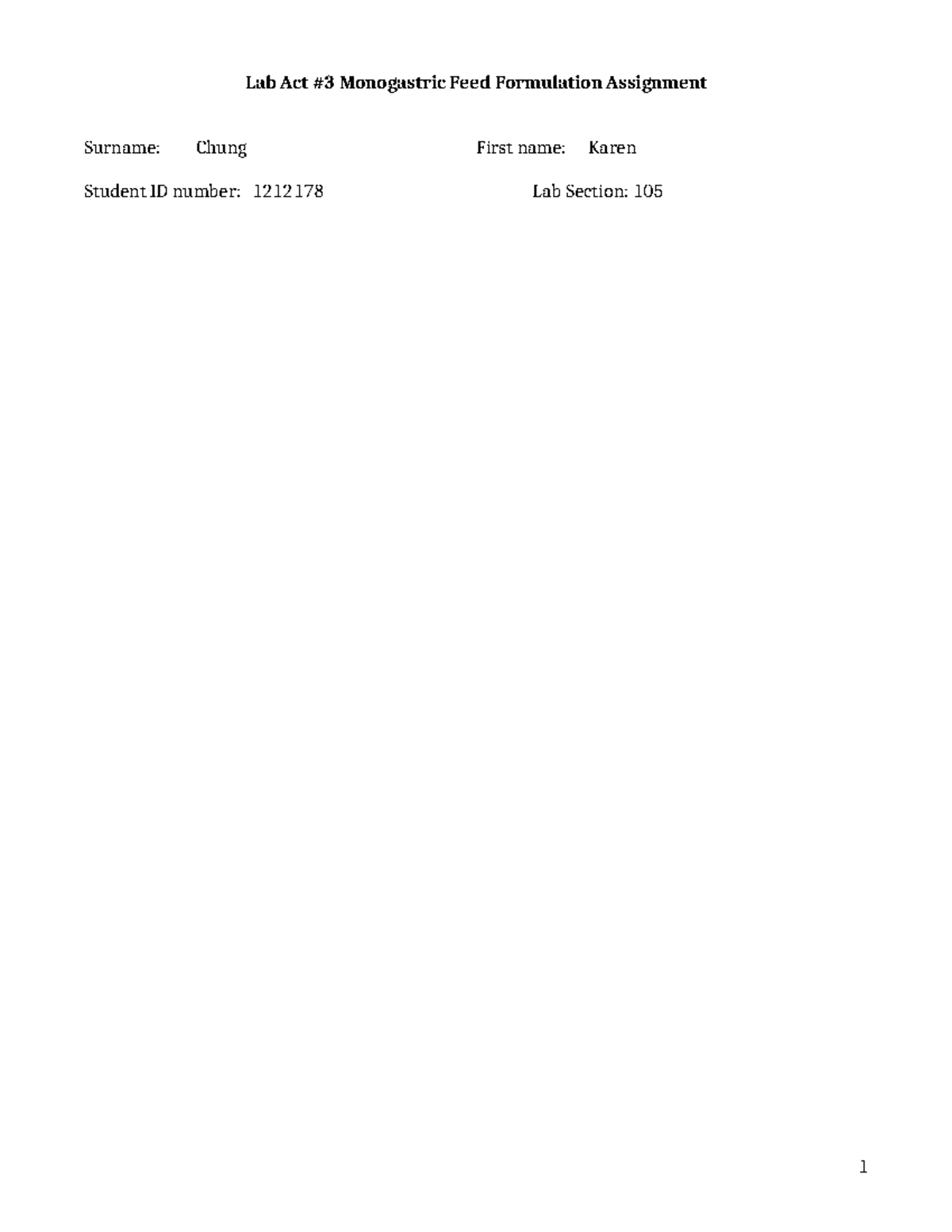 ANSC3120 F24 Lab Act 3 Monogastric Feed Formulation Descr 6Oct2024 - Lab Act #3 Monogastric Feed ...