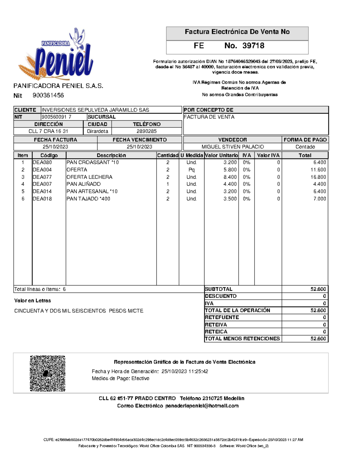 39718 - aaa - Nit 900361456 Factura Electrónica De Venta No FECHA ...