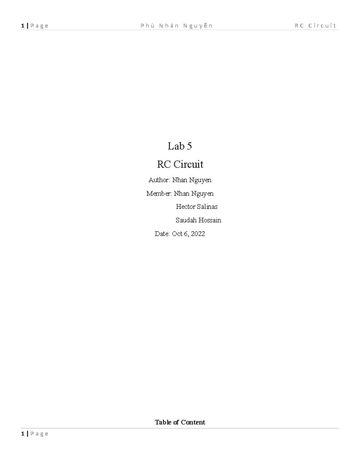Lab 5 - Lab report about how RC circuit work on Pasco project. - Lab 5 ...