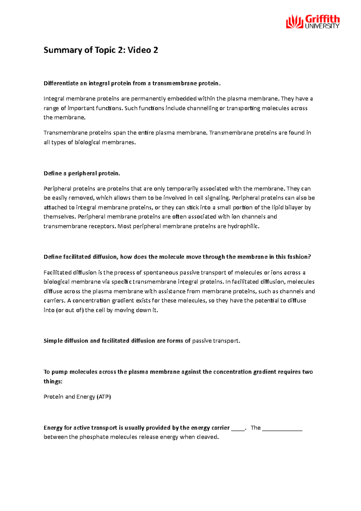 Summary of Topic 2 Video 2 - Summary of Topic 2: Video 2 Differentiate ...