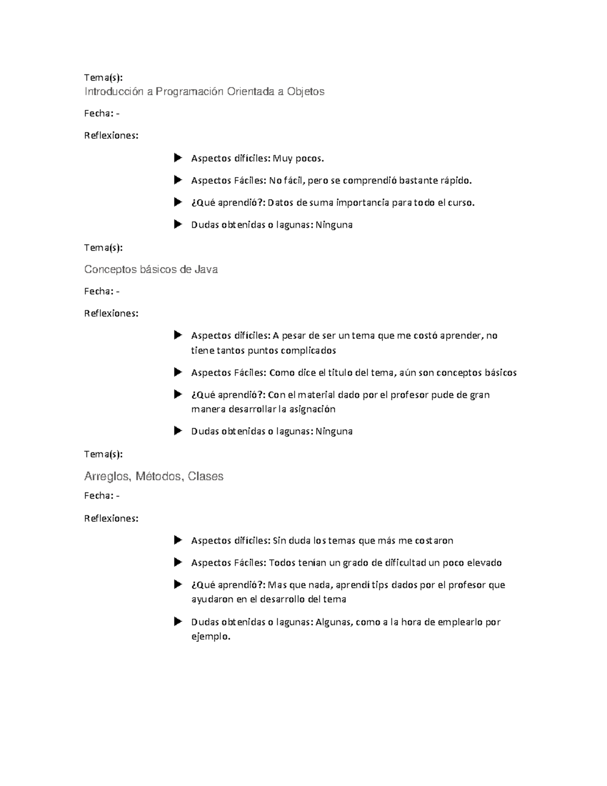 ‫Bitacora - UTP - Tema(s): Introducción a Programación Orientada a ...