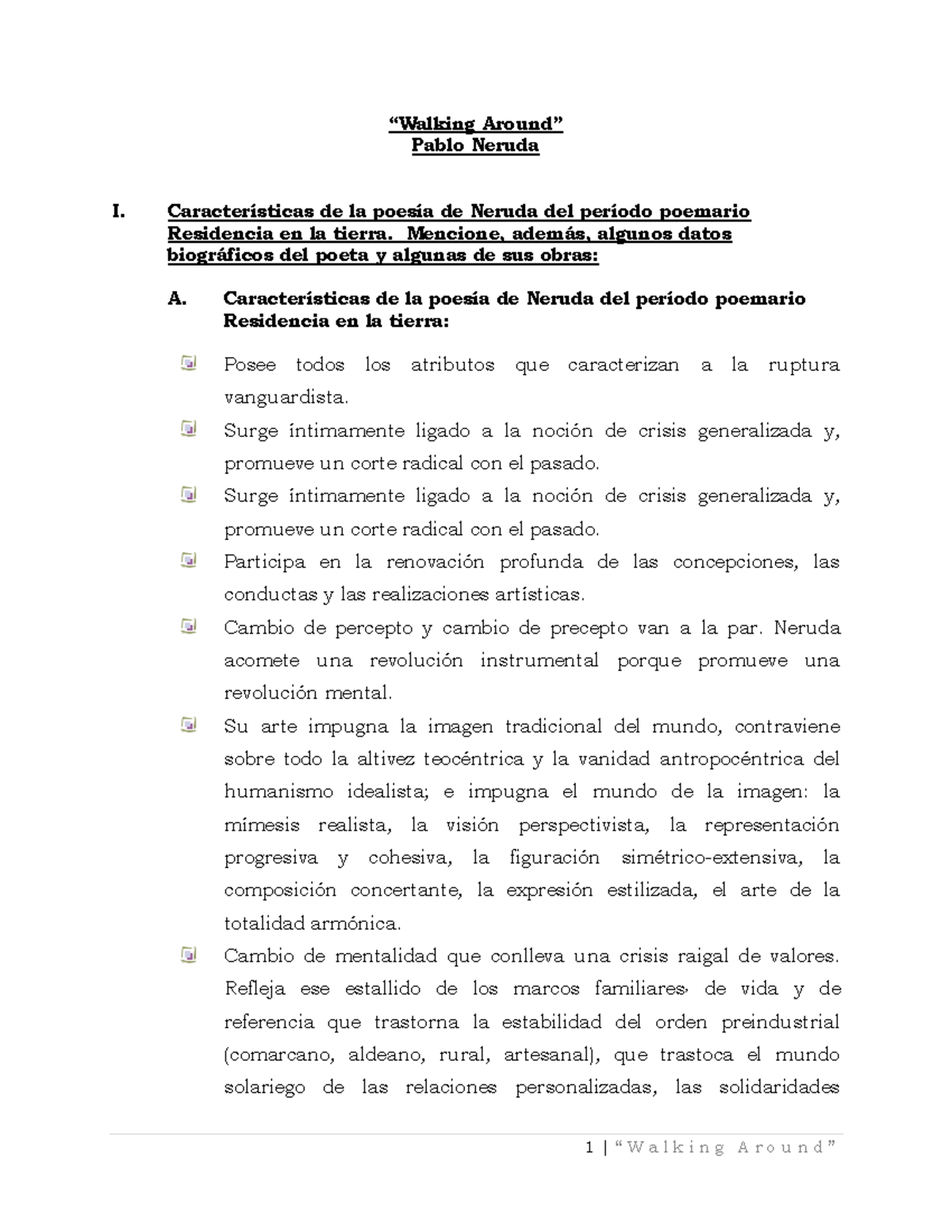 Analisis del Poema Walking Around - “Walking Around” Pablo Neruda I ...