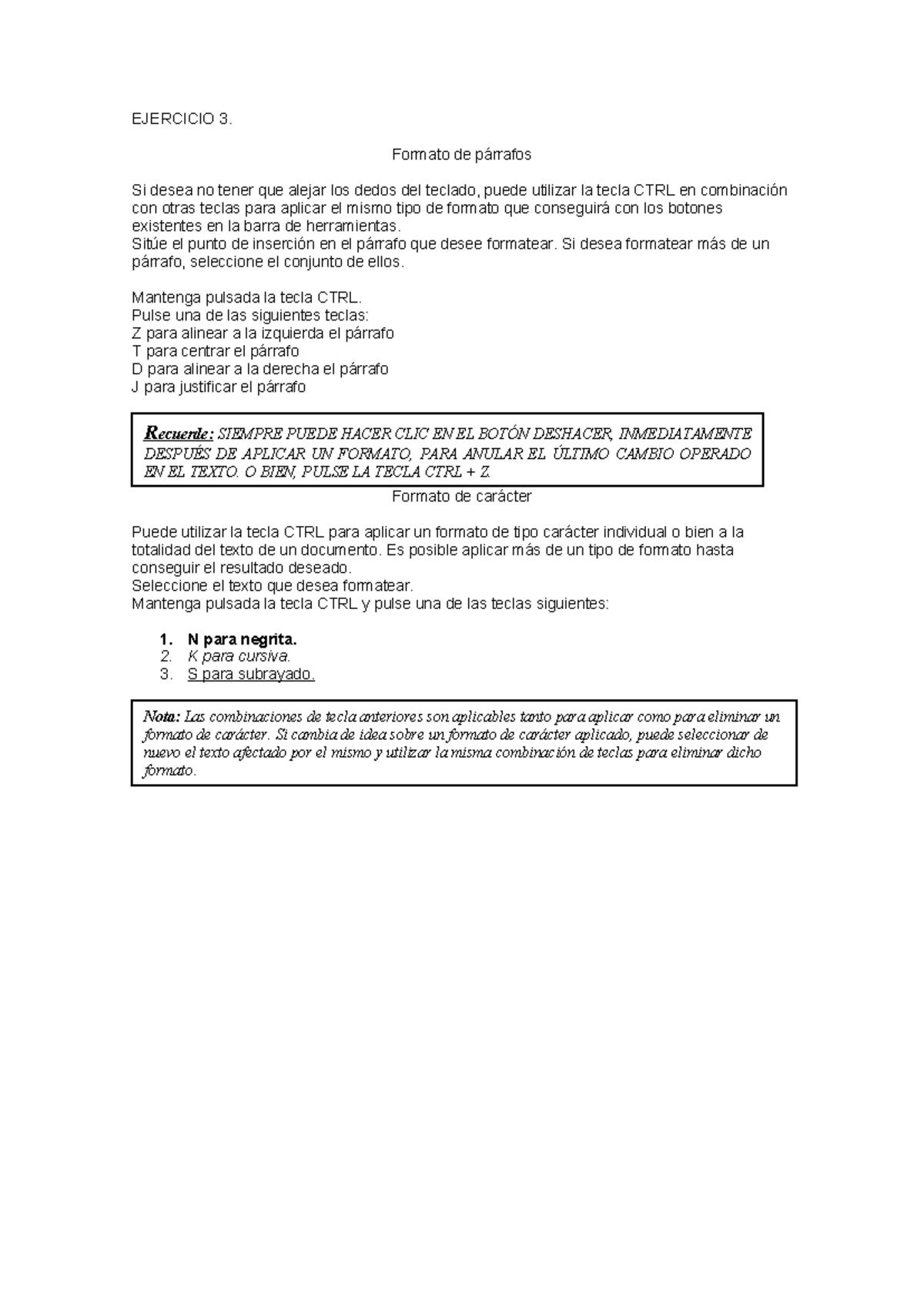 WORD-TP1-Ejer3 - gtrabajo practico - EJERCICIO 3. Formato de párrafos Si desea no tener que ...