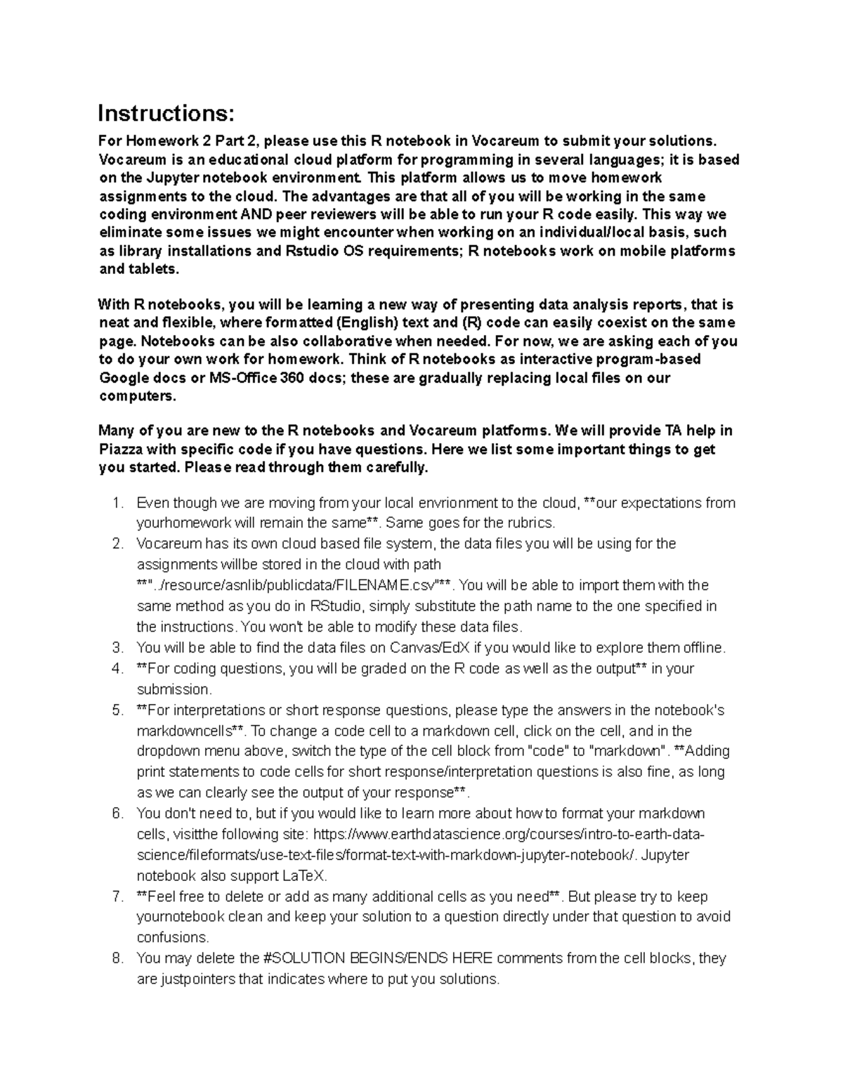 Week1 week2 cheat sheet - Instructions: For Homework 2 Part 2, please use this R notebook in ...