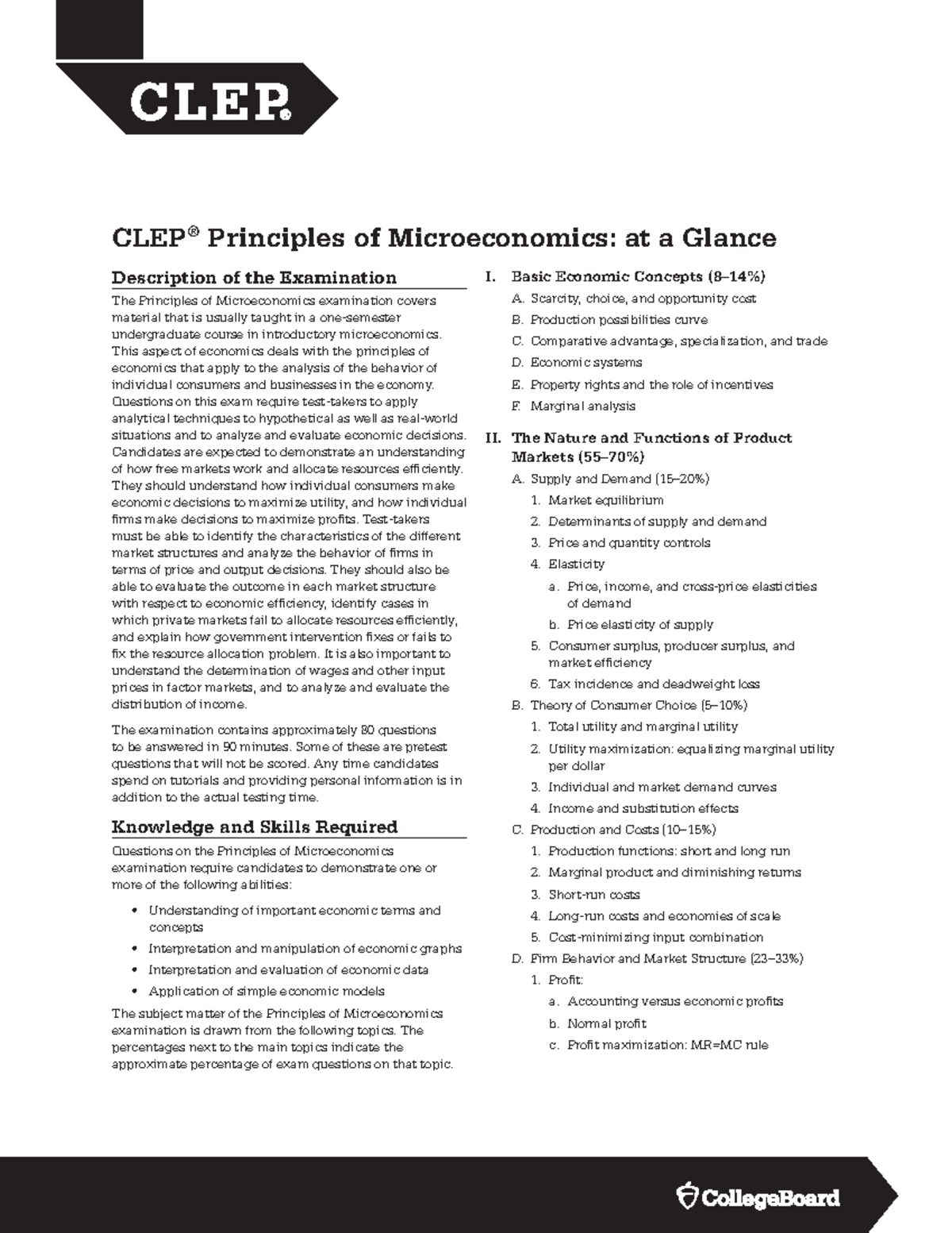 Principles Of Microeconomics Study Guide - CLEP ® Principles of ...