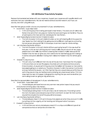 SCS 100 Module One Activity Template - SCS 100 Module One Activity ...