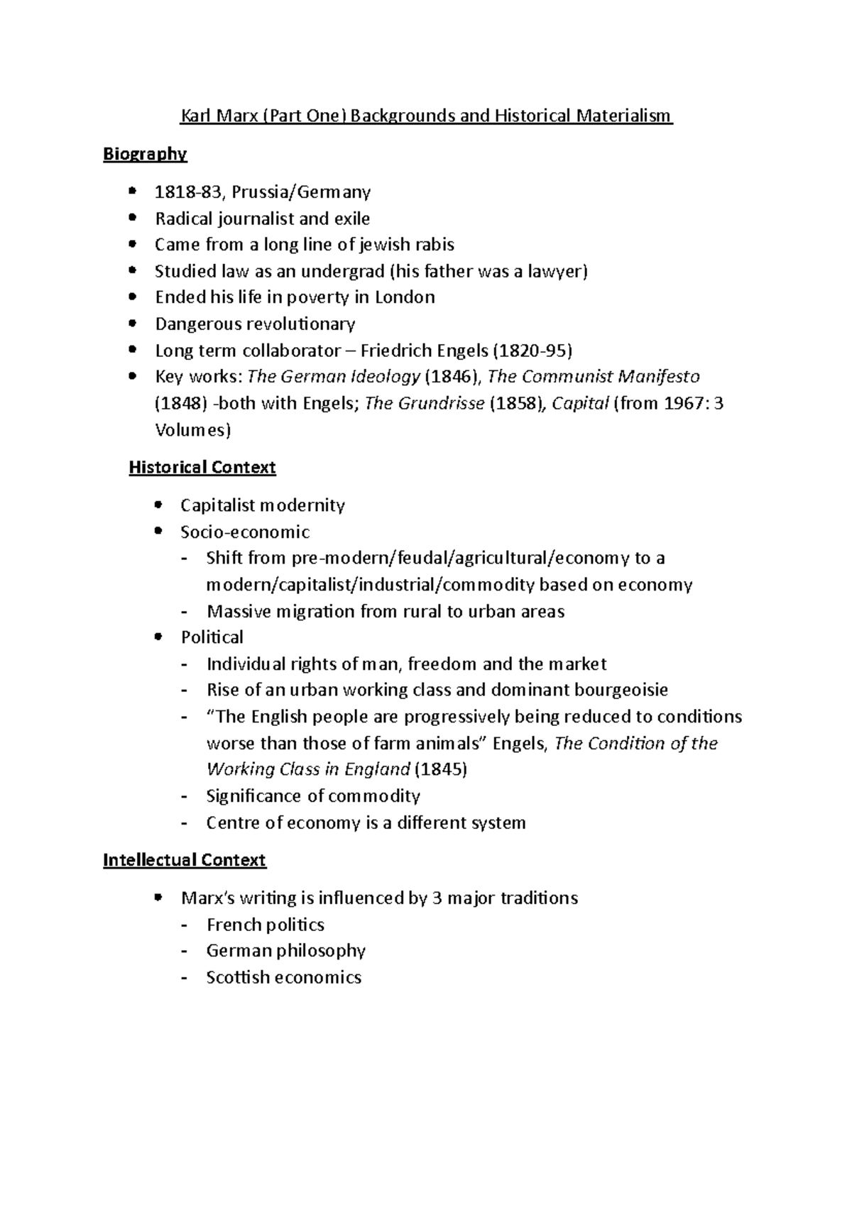 Karl Marx - Sociological Perspectives: Karl Marx Background and ...