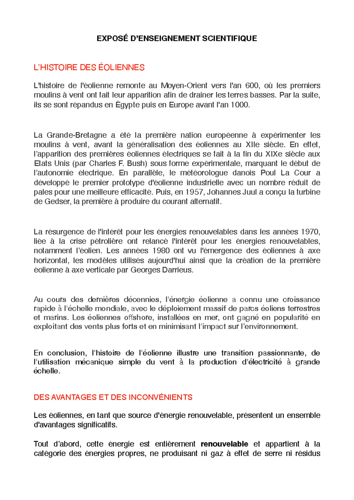 Exposé d'Enseignement scientifique - EXPOSÉ D’ENSEIGNEMENT SCIENTIFIQUE ...