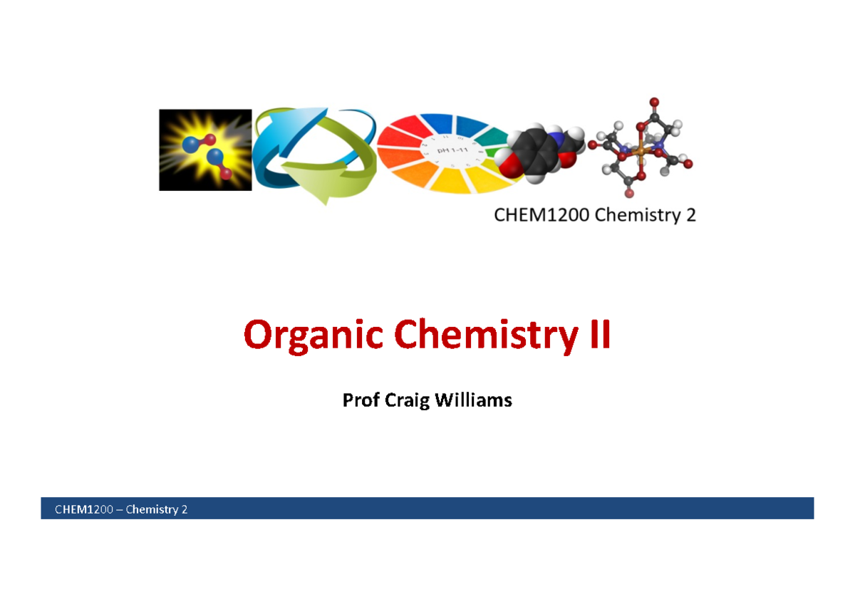 CHEM1200 Org II 2024 - PowerPoint org 2 - Organic Chemistry II Prof ...