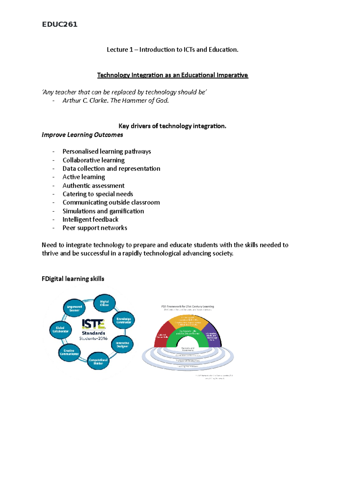 Lecture 1 - Lecture 1 – Introduction to ICTs and Education. Technology ...