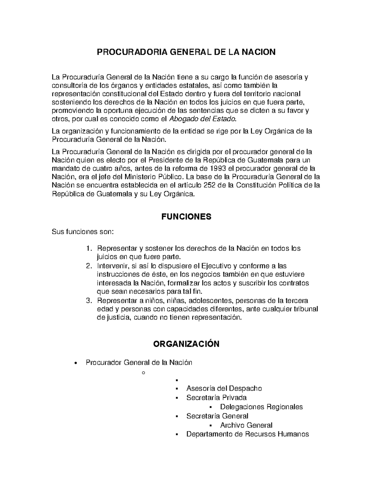 Procuradoria General DE LA Nacion - PROCURADORIA GENERAL DE LA NACION ...