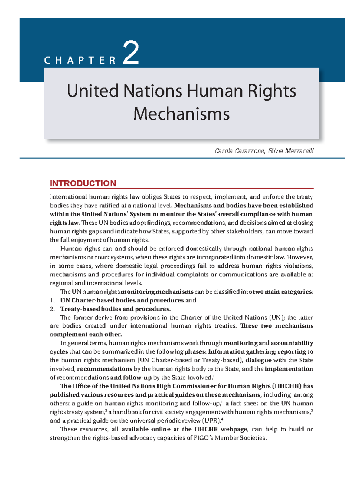 Mechanisms TWO - Summary on human rights - INTRODUCTION International ...
