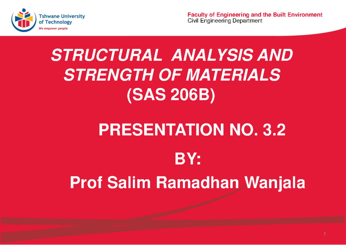1.4 Introduction OF Structural Analysis - Faculty of Engineering and ...