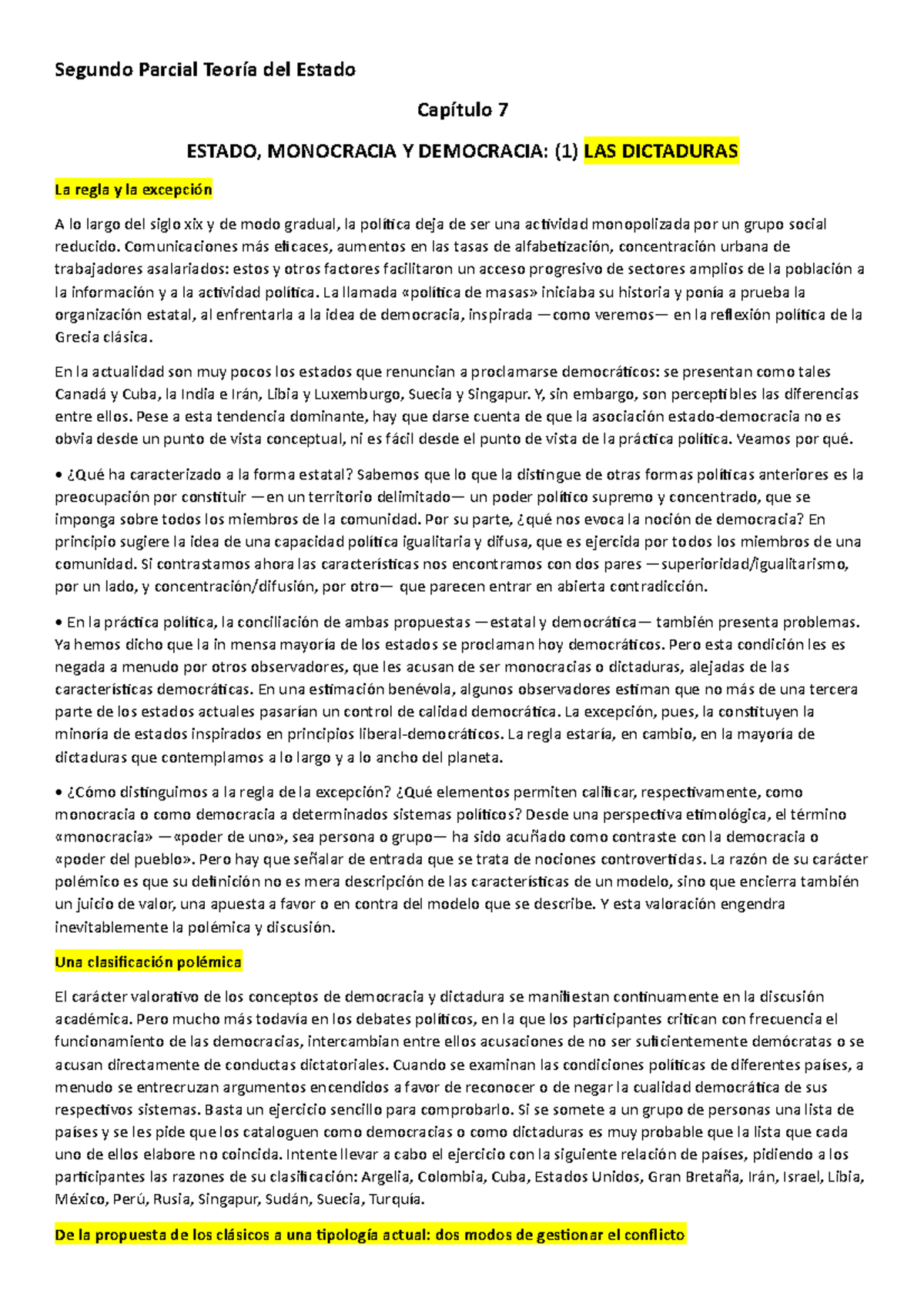 Resumen Libro Valles - Segundo Parcial Teoría del Estado Capítulo 7 ...