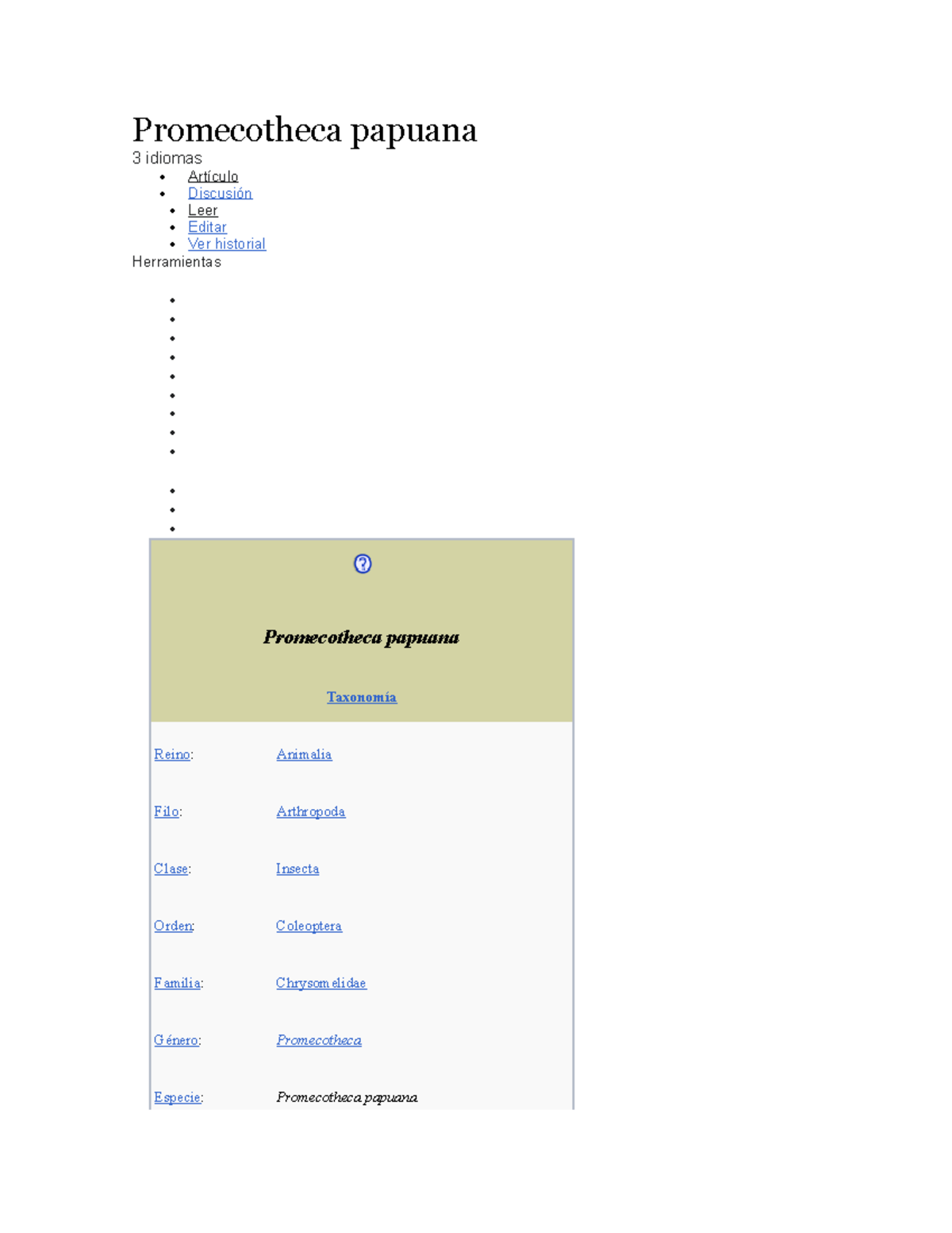 Pu - ,,,, - Promecotheca papuana 3 idiomas Artículo Discusión Leer ...