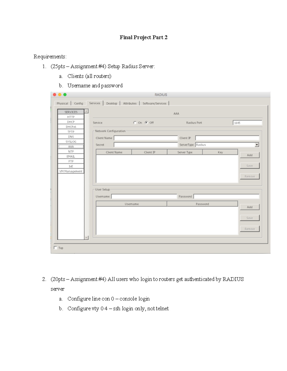 Final Project Part Course Outline - Final Project Part 2 Requirements ...