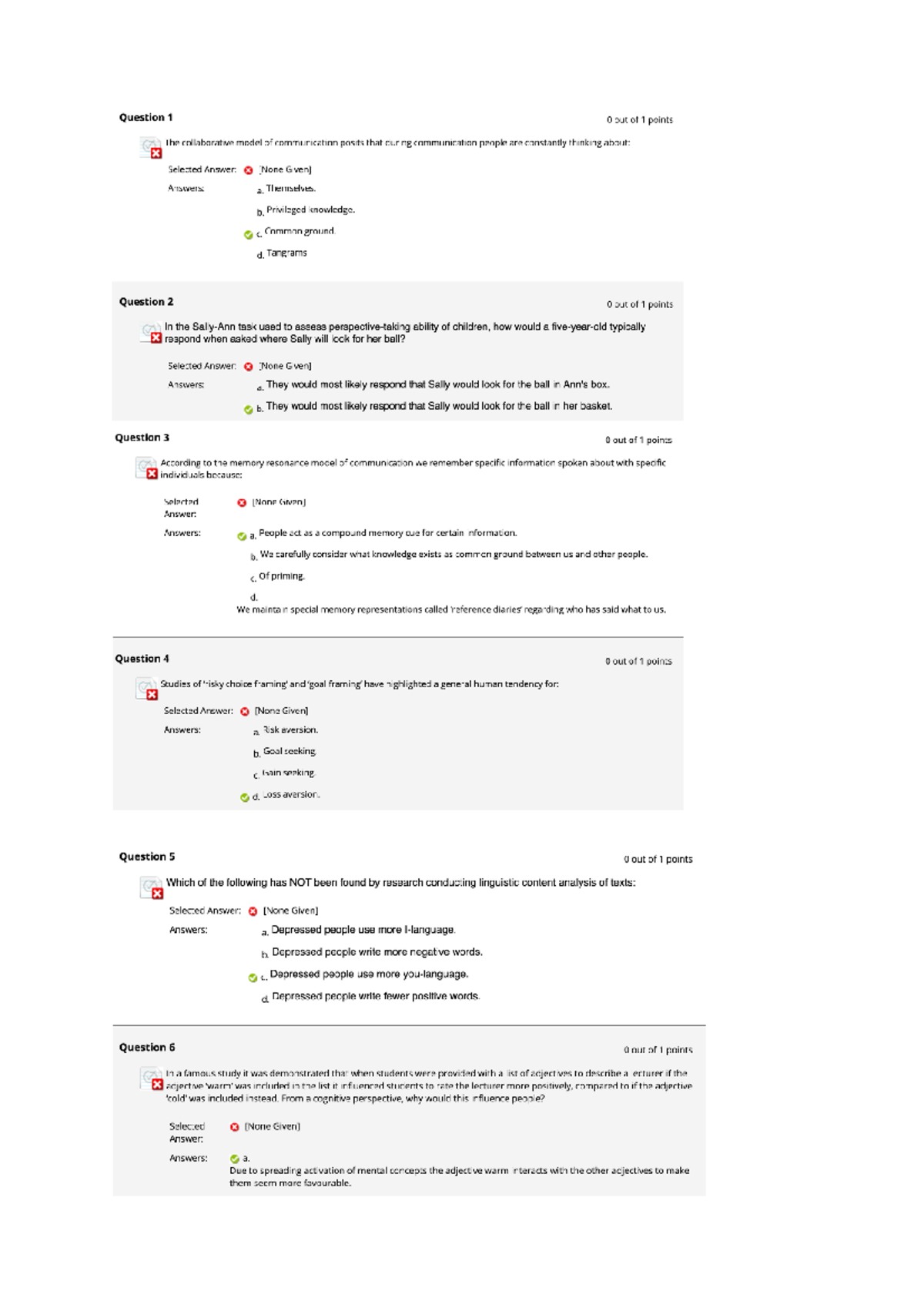 Cognition MC quiz 10 answers - PSY2204 - ECU - Studocu