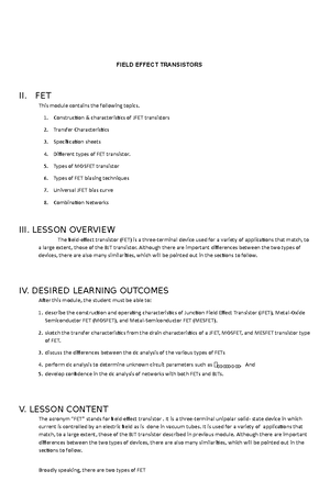 ECE 01 - Reference - Electronic Circuits - Studocu