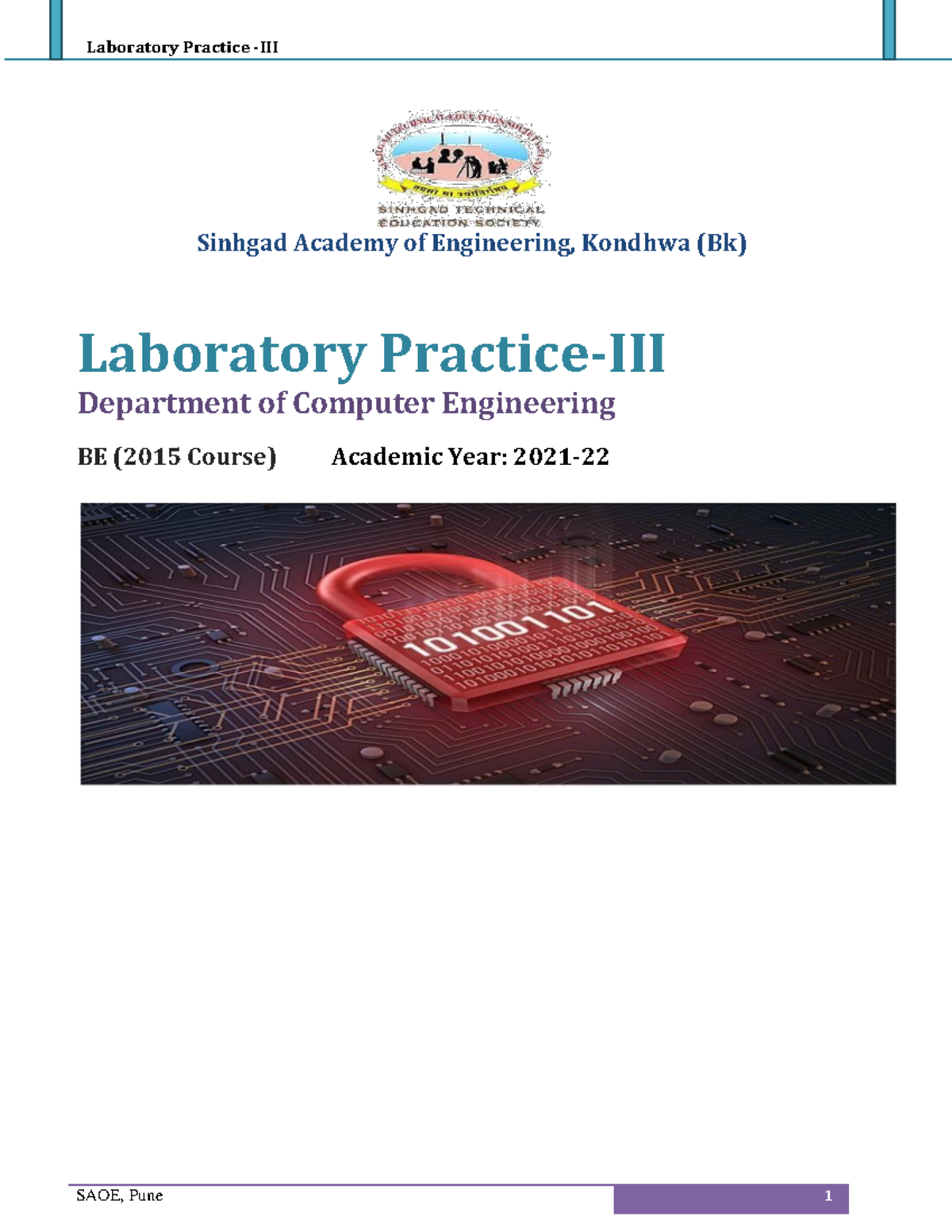 Information And Cyber Security Lab Manual Sinhgad Academy Of Engineering Kondhwa Bk