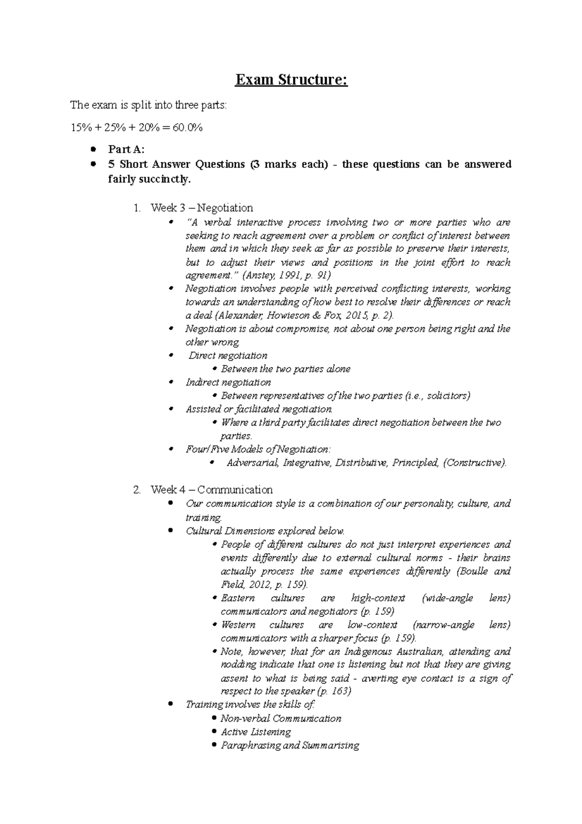 Exemplar on Potential Questions and Exam Structure - Exam Structure ...