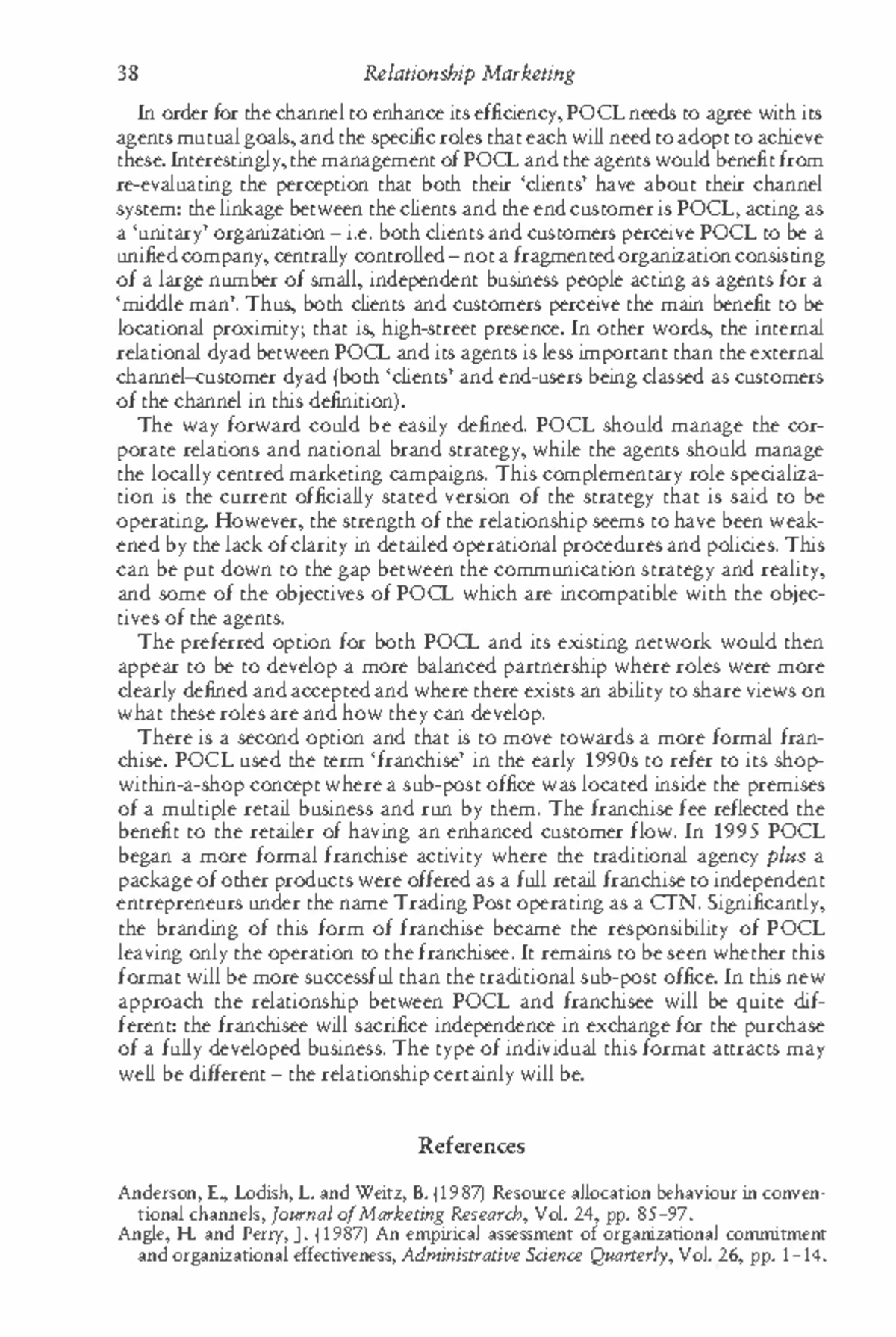 Marketing -15 - 3 8 Relationship Marketing In order for the channel to ...