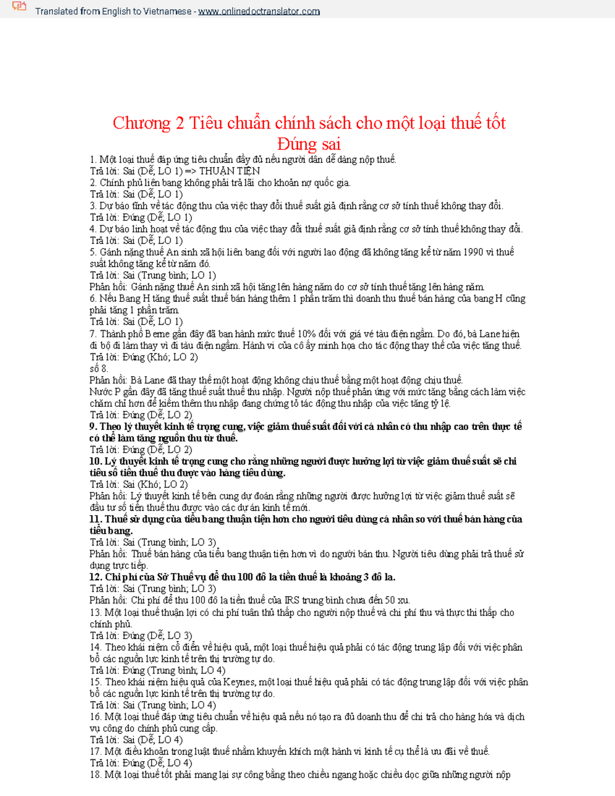 Chapter 2 Tiếng việt - ewgreg - Chương 2 Tiêu chuẩn chính sách cho một ...