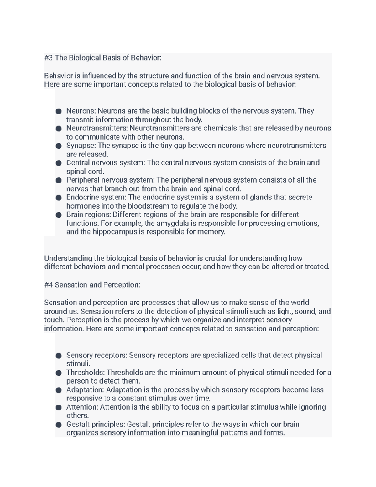 General Psychology 3-4 - #3 The Biological Basis of Behavior: Behavior ...