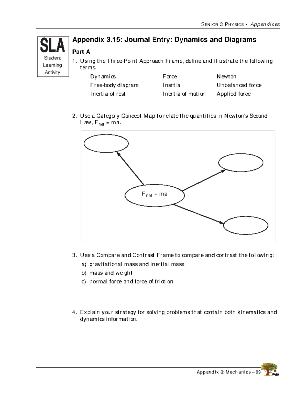 Senior 3 Physics 18 - Appendix 3: Mechanics – 99 SENIOR 3 PHYSICS ...