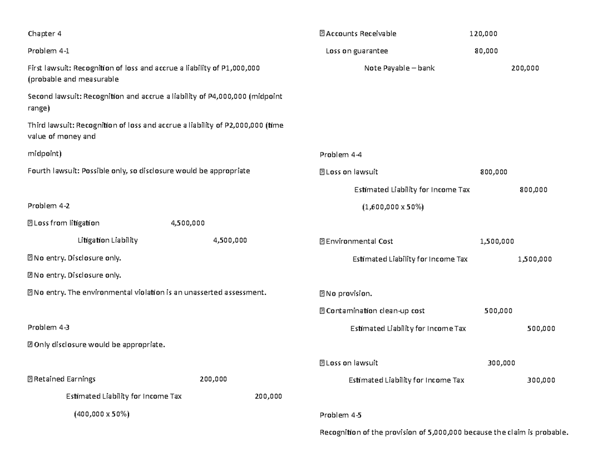 Chapter-4- Inatre - Key answers chapter 4 intermediate accounting ...