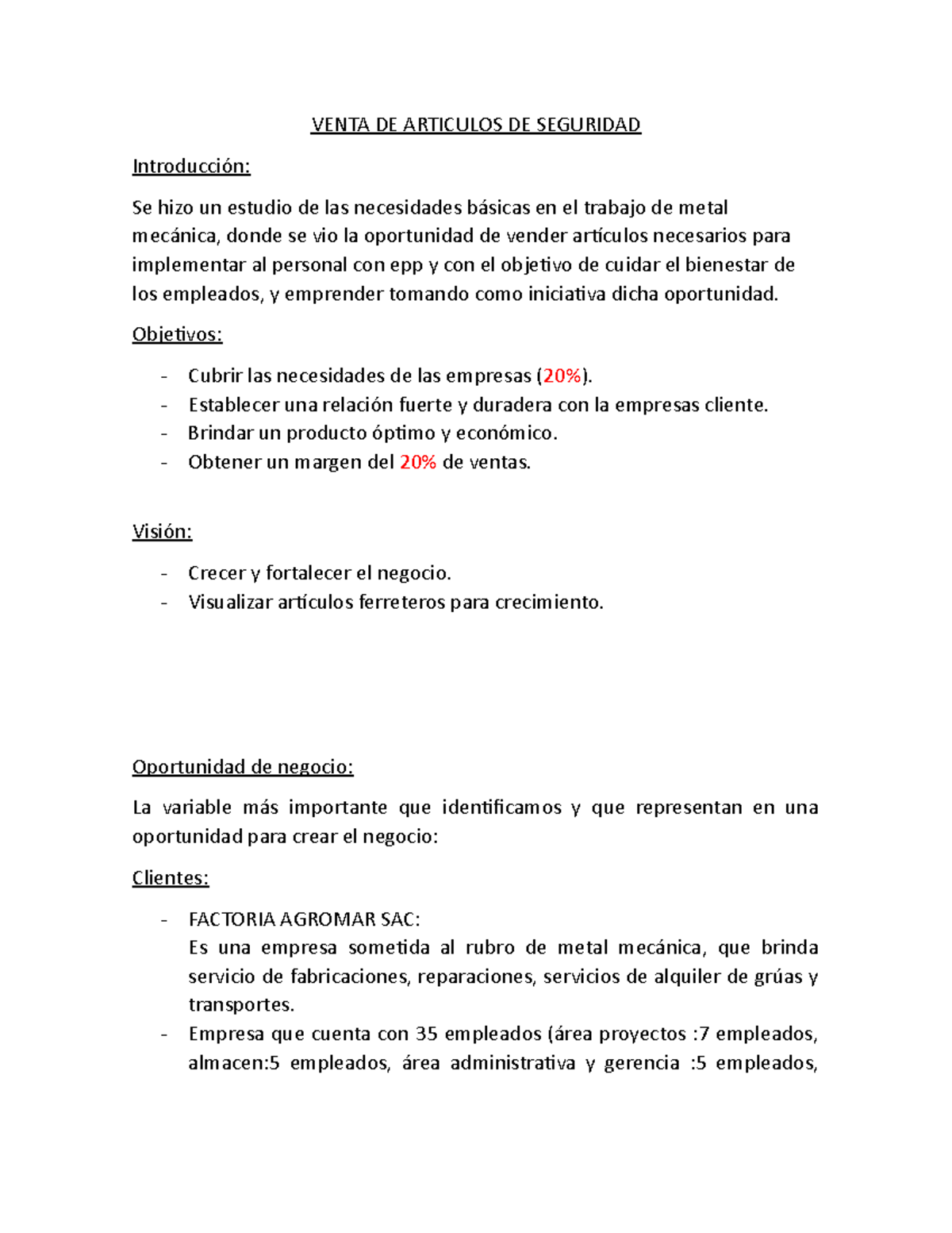 Proyección de negocio 2022 Proyección de negocio 2022 - VENTA DE ...