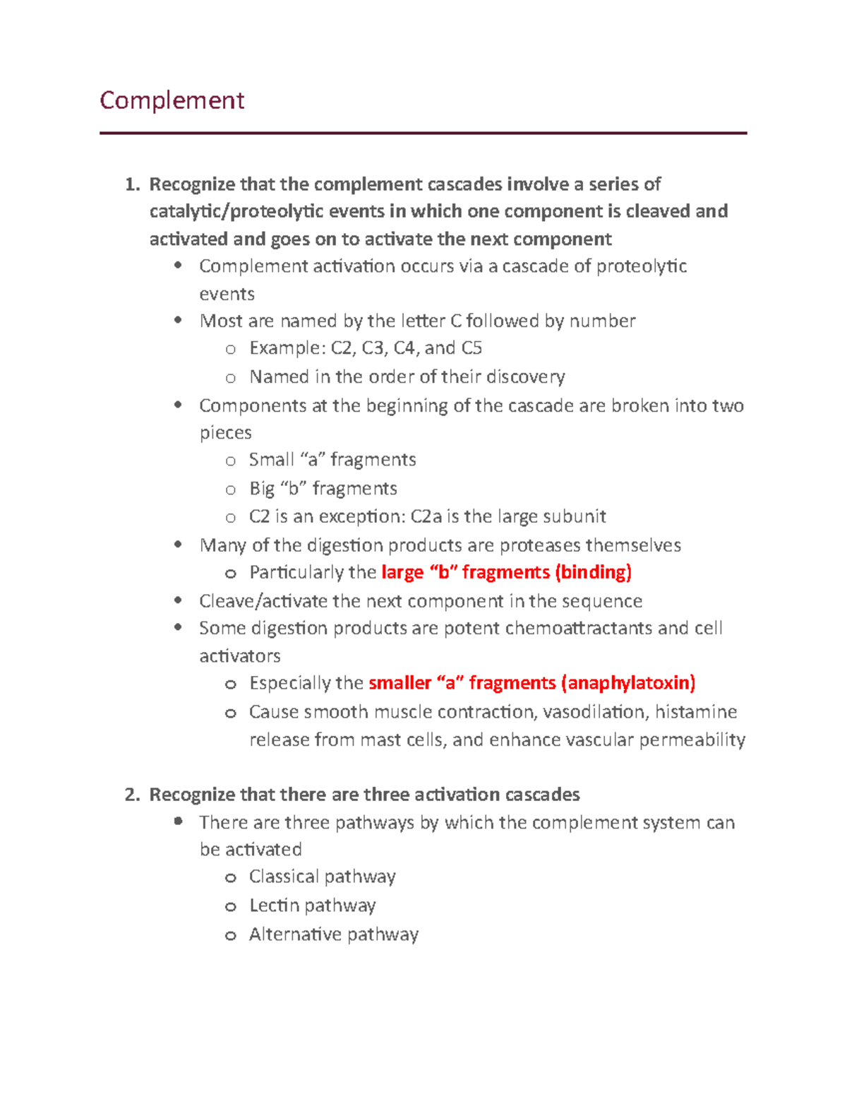 Complement - Studocu
