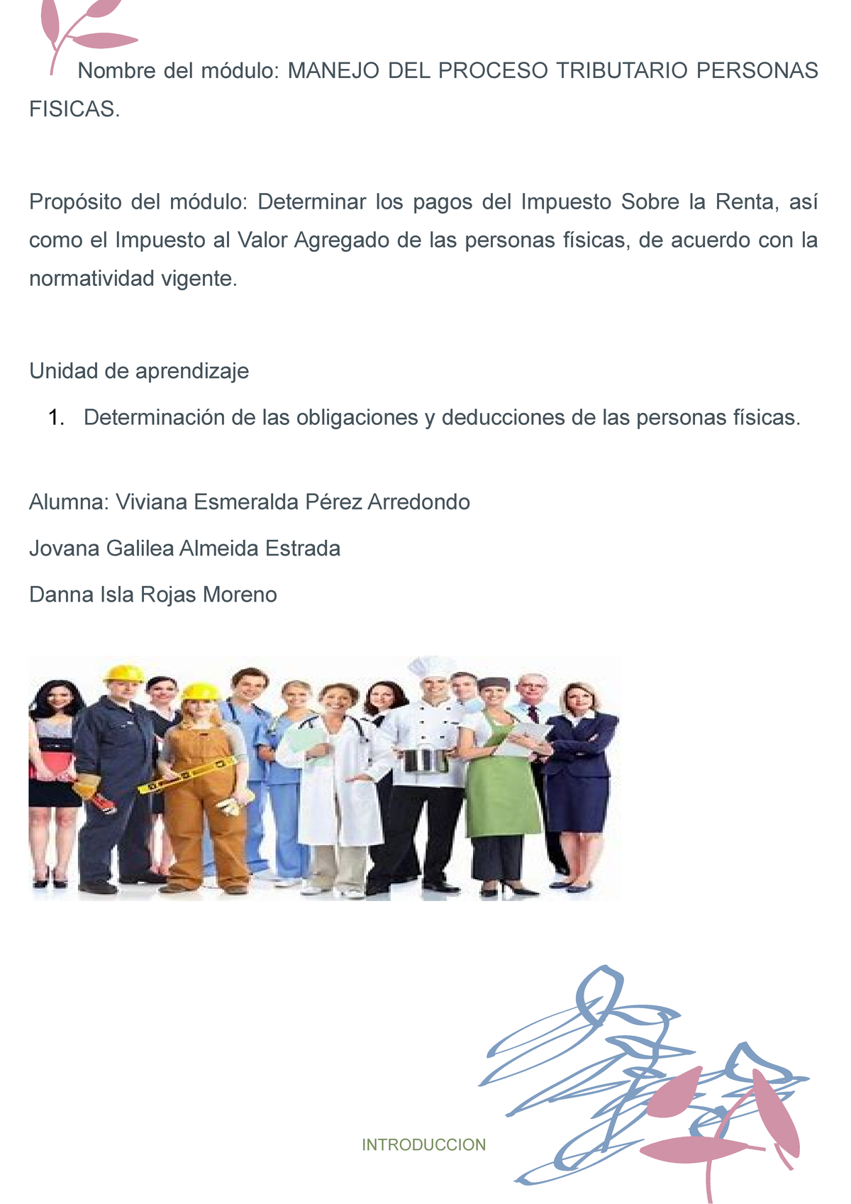 Clasificacion DE Personas Fisicas - Nombre del módulo: MANEJO DEL ...