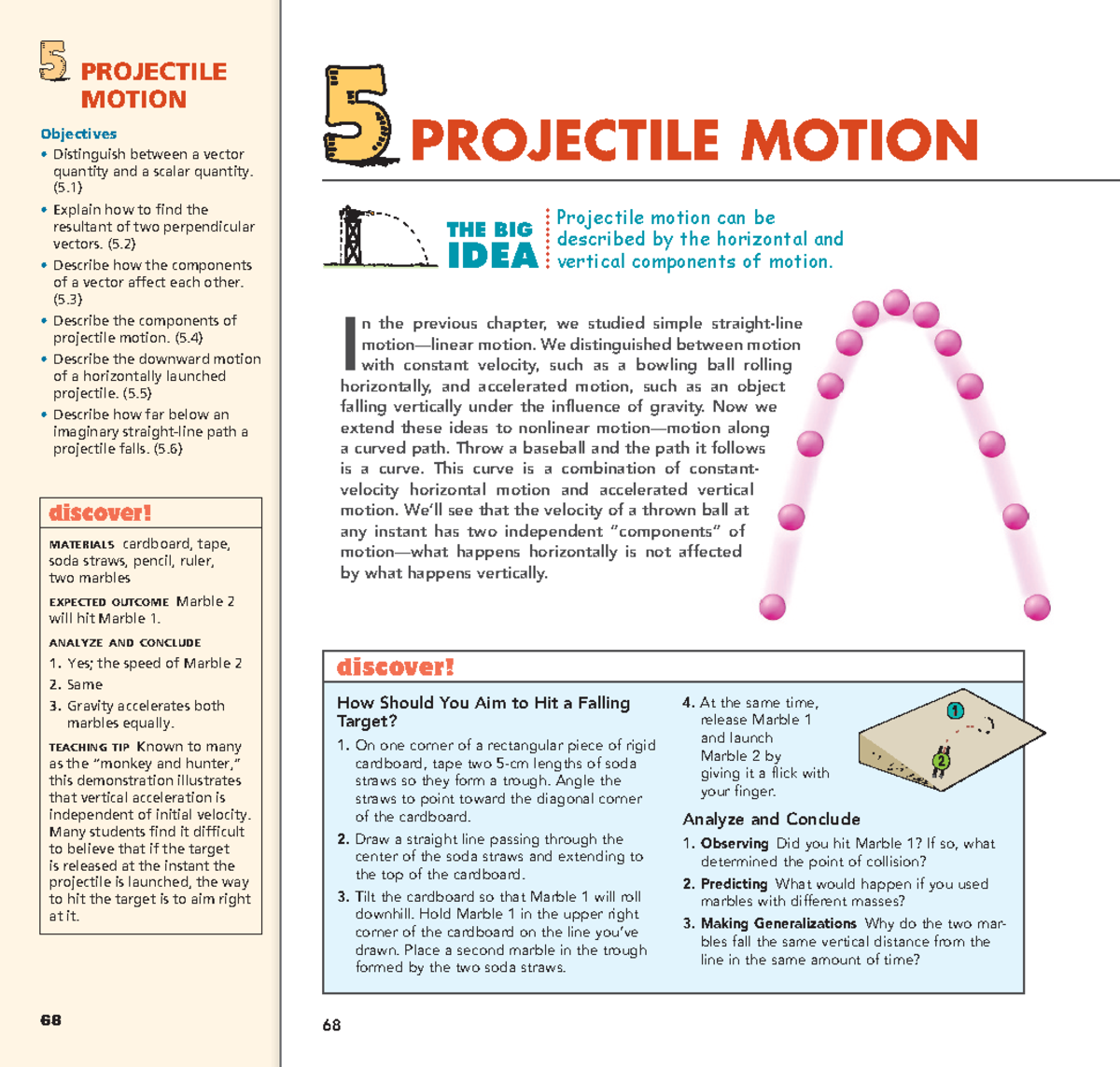 Cpte05 projectile motion - 68 PROJECTILE MOTION I n the previous ...