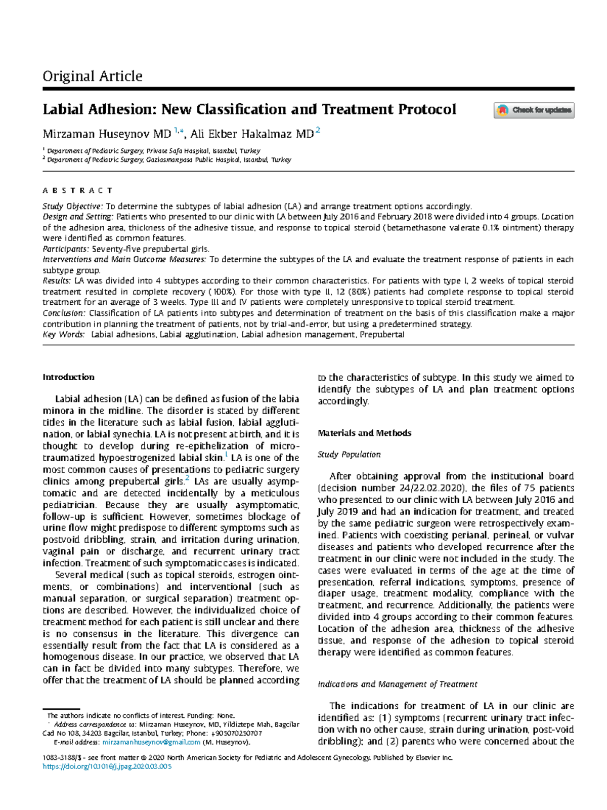 Hild Rubi - Increíble - Original Article Labial Adhesion: New ...