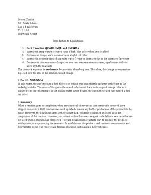 Lab 9 Typed Pre-Lab - Lab 9 pre lab - Stacey Charlot Chem 404 TR 2:10 ...