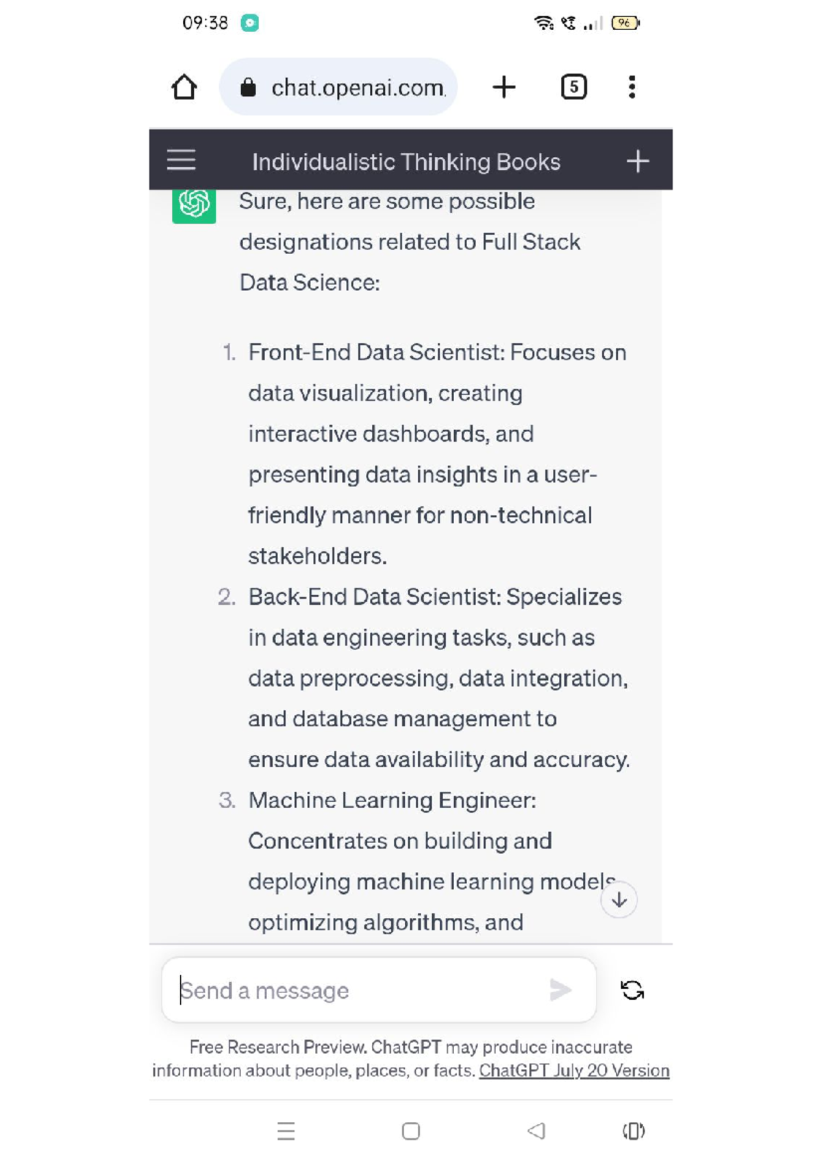 Fullstackdatasciencedesignationlist - Master of computer application - Studocu