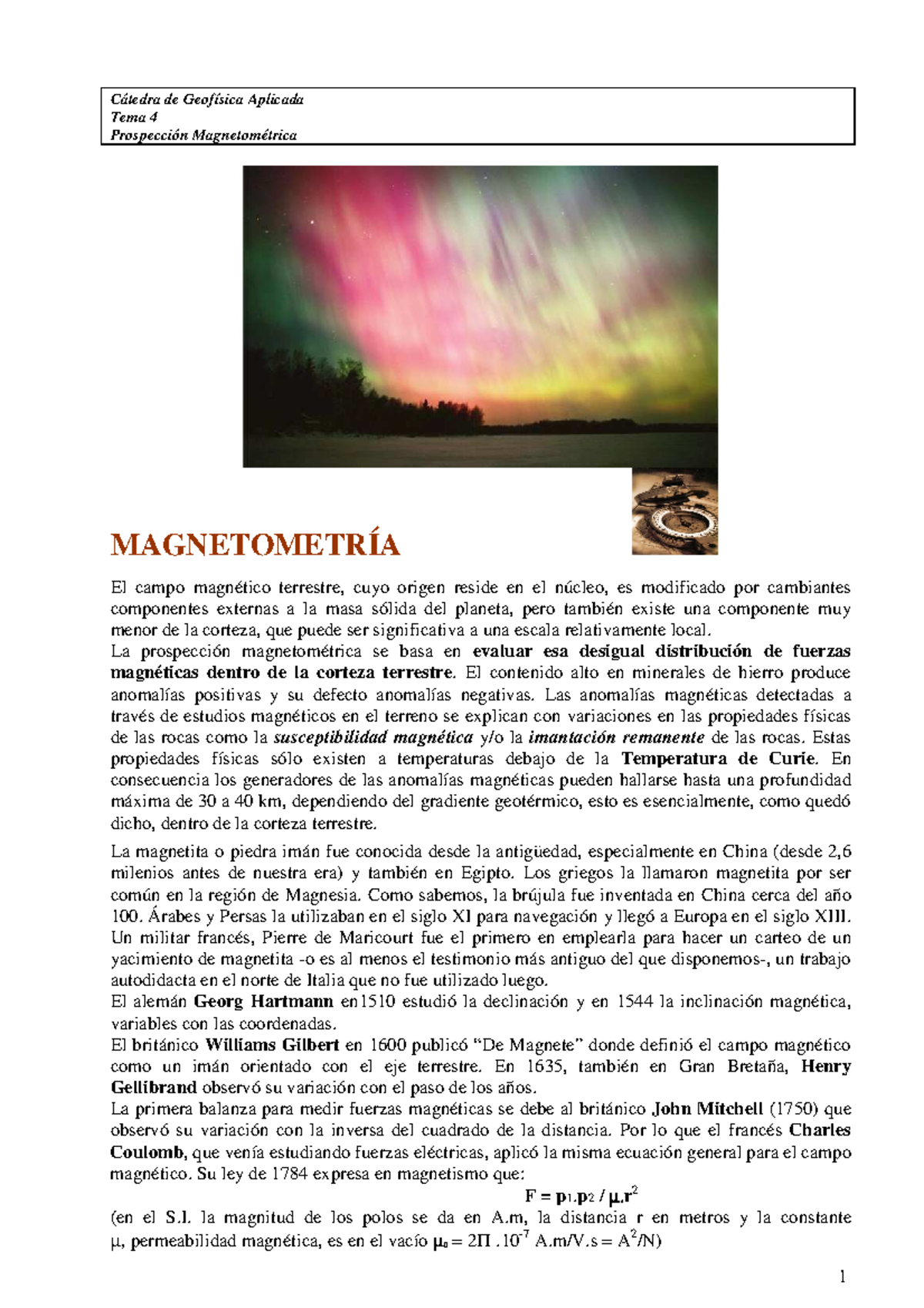 Magnetometria - asd - Tema 4 Prospección Magnetométrica MAGNETOMETRÍA ...