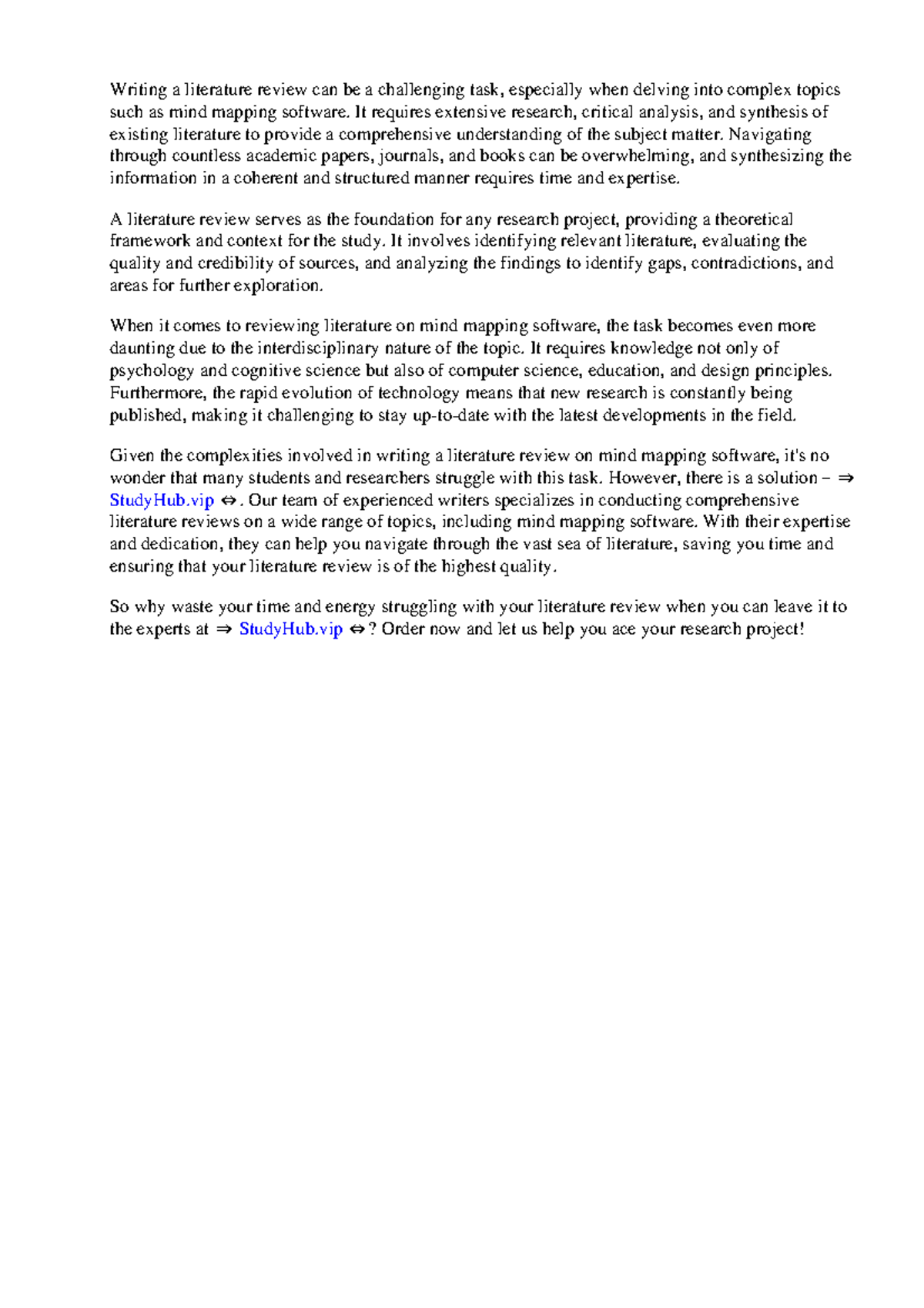 Mind Mapping Software Literature Review - Writing a literature review ...