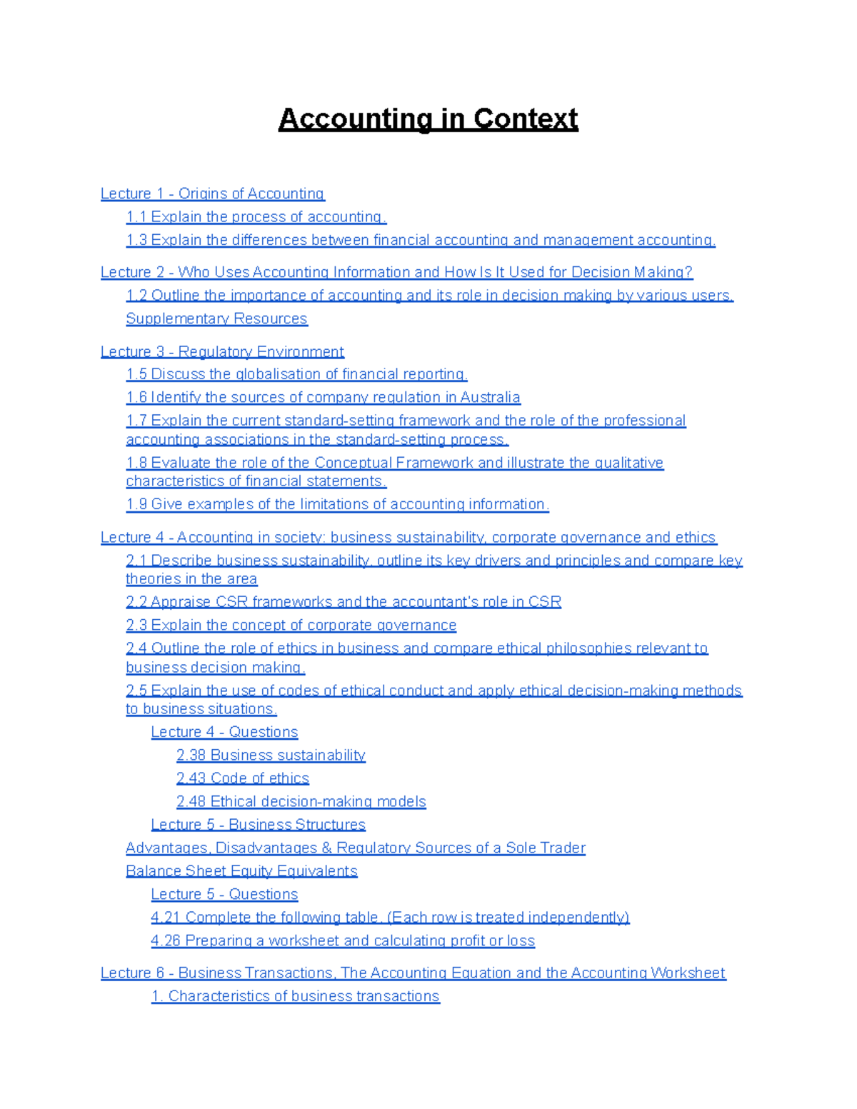 Ai C - Lecture Notes and some other stuff - Accounting in Context ...