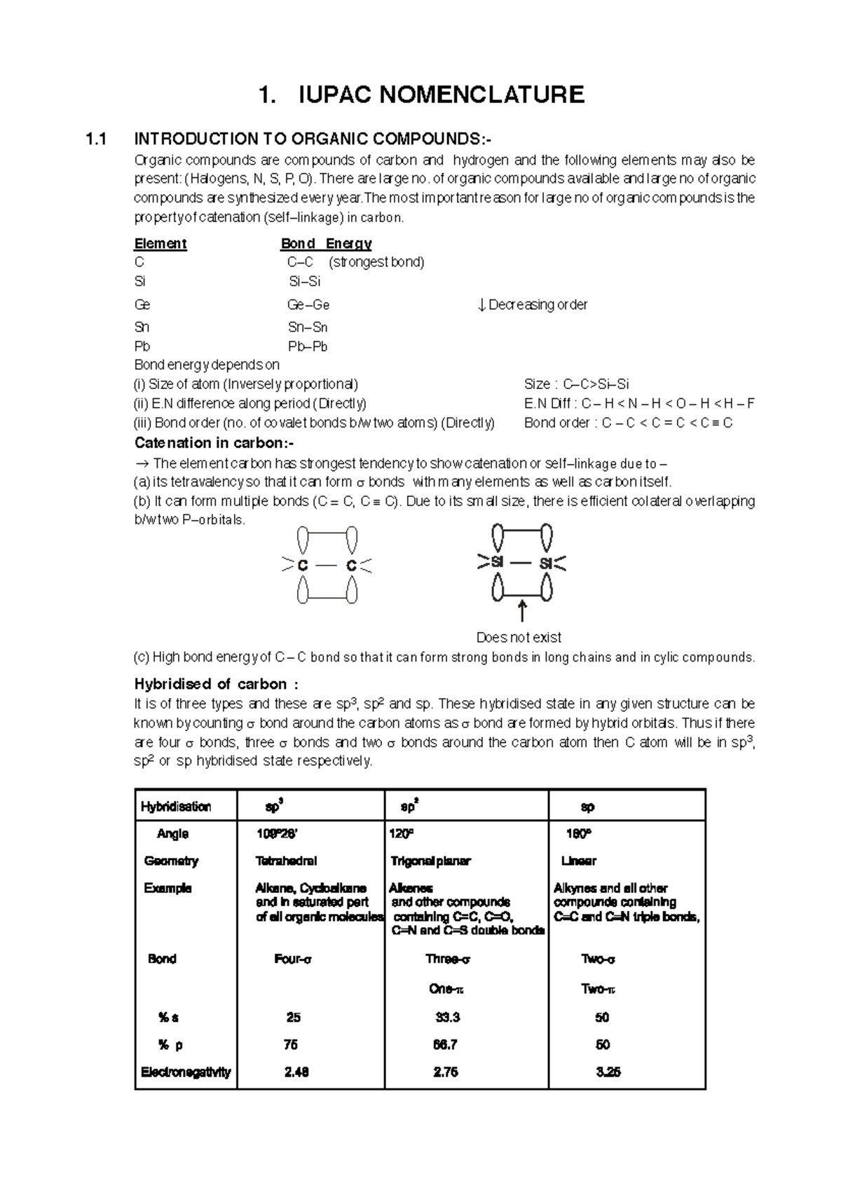 Iupac nomenclature and strucural isomerism - 1. IUPAC NOMENCLATURE 1 ...