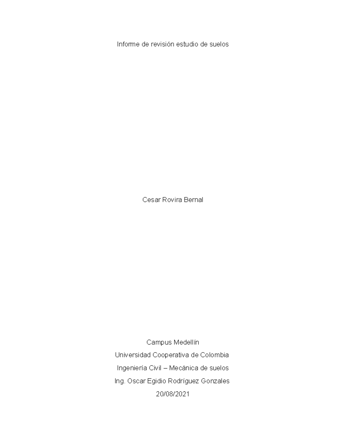 Cesar Rovira 1 - asdasd - Informe de revisión estudio de suelos Cesar ...